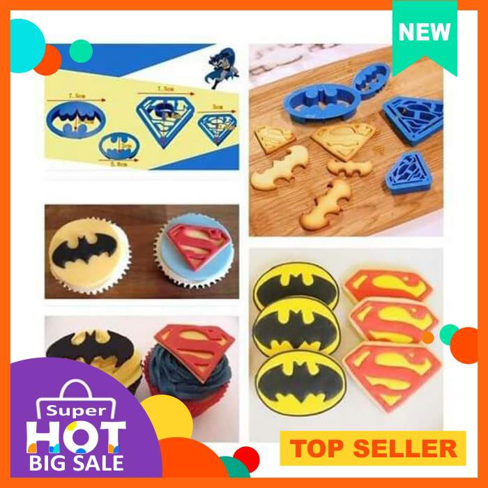 Jual Cutter Batman Superman Set 4 | Shopee Indonesia
