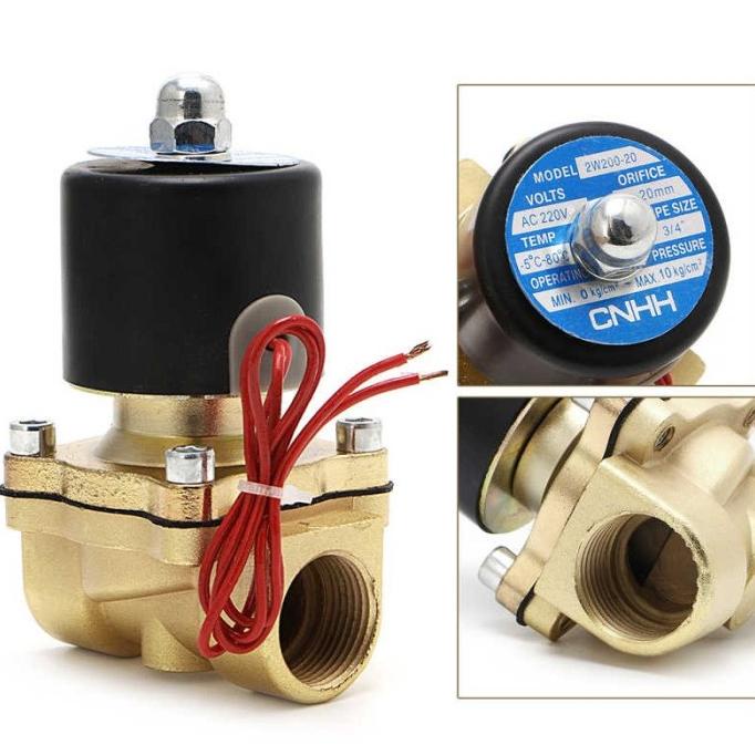 Jual Solenoid Valve 2Way 2W 3/4'' 220V 2W-200-20 Coil Tembaga 100% Original | Shopee Indonesia