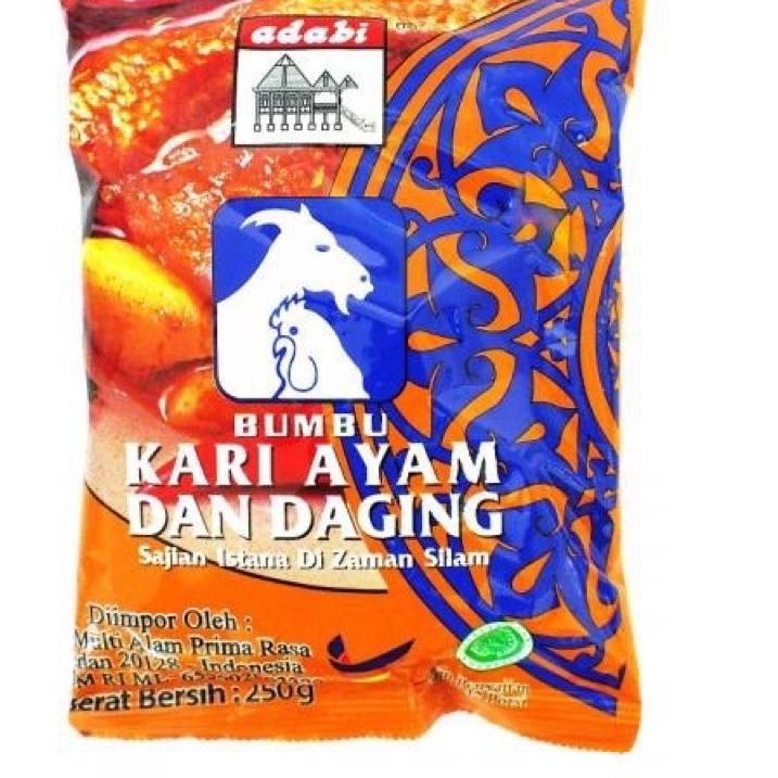 Jual [KODE PRODUK 87BMH7097] Kari Ayam dan Daging Adabi bumbu kari ayam ...