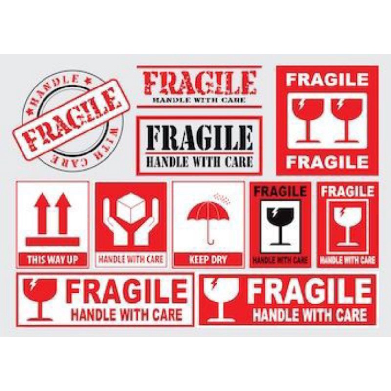 Jual Stiker fragile custom 3 | Shopee Indonesia