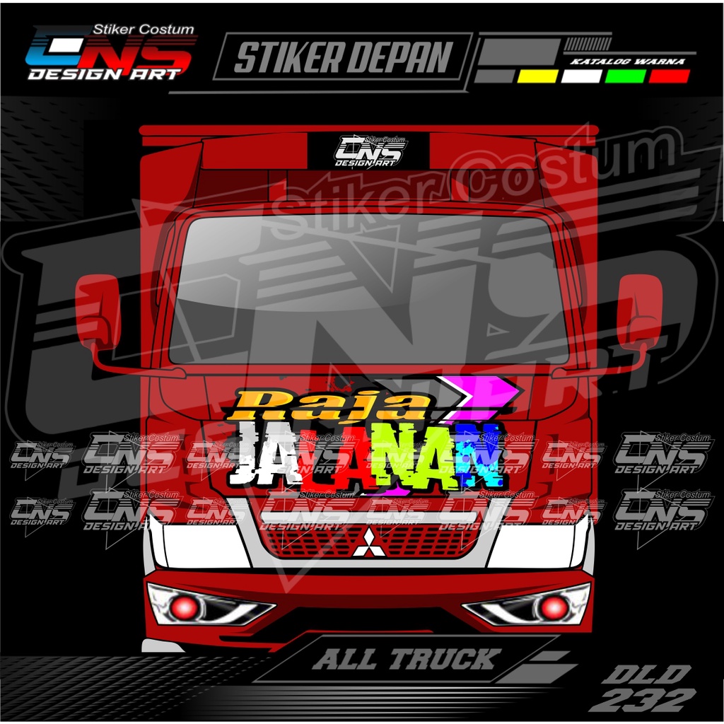 Jual Stiker Kabin Depan TRUK CANTER RAJA JALANAN Custom Bisa Request ...