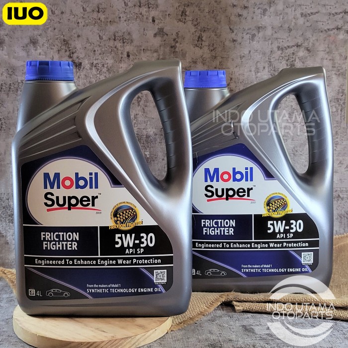 Jual Oli Mobil Super Friction Fighter MOBIL ONE 5W 30 API SP 4 Ltr ASLI | Shopee Indonesia