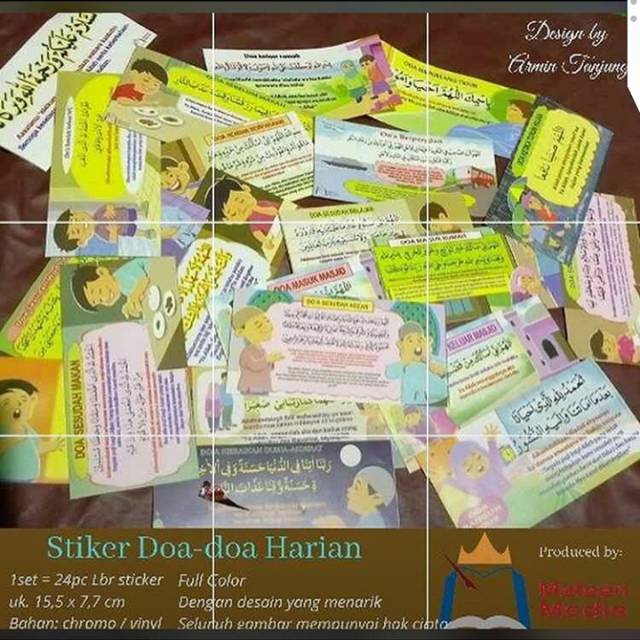 Jual sticker doa harian bahan vinyl 1pack terdiri 24 doa | Shopee Indonesia
