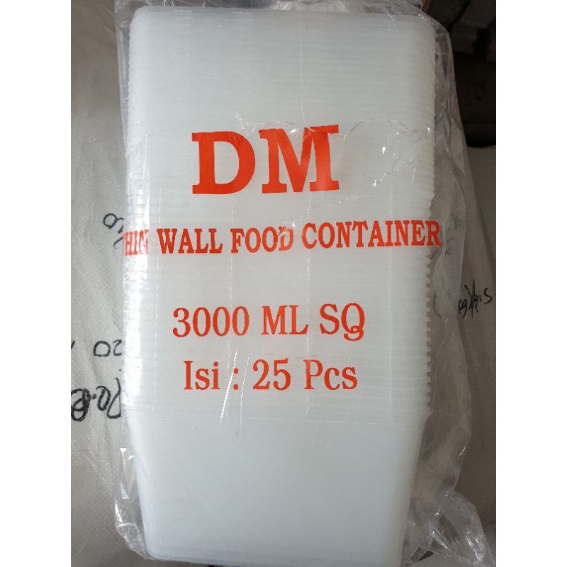 Jual thinwall 3000 ml sq merek DM (25 biji) | Shopee Indonesia