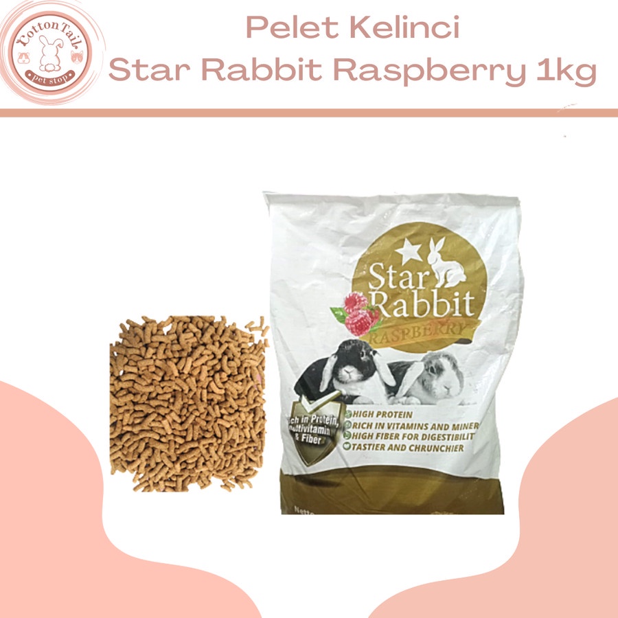 Jual STAR RABBIT RASPBERRY 1KG MAKANAN KELINCI PREMIUM MURAH 1KG ...