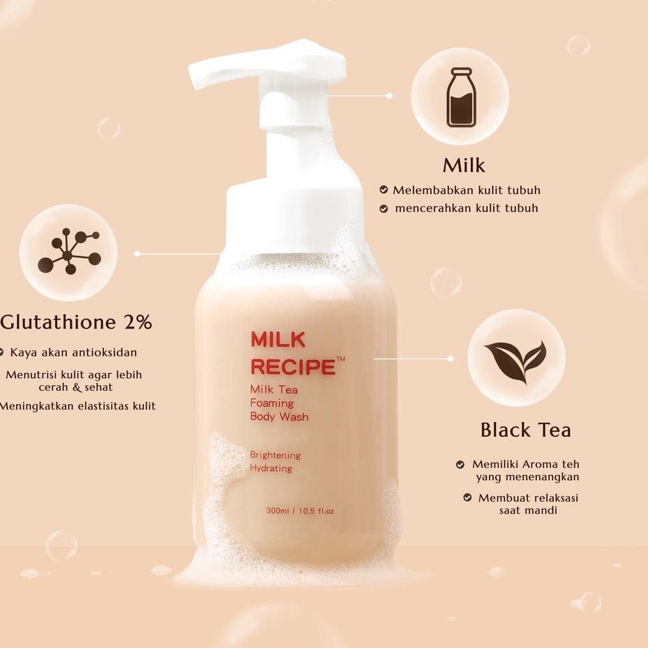 Jual Dijamin Miring harga.. Milk Recipe Milk Tea Foaming Body Wash ...