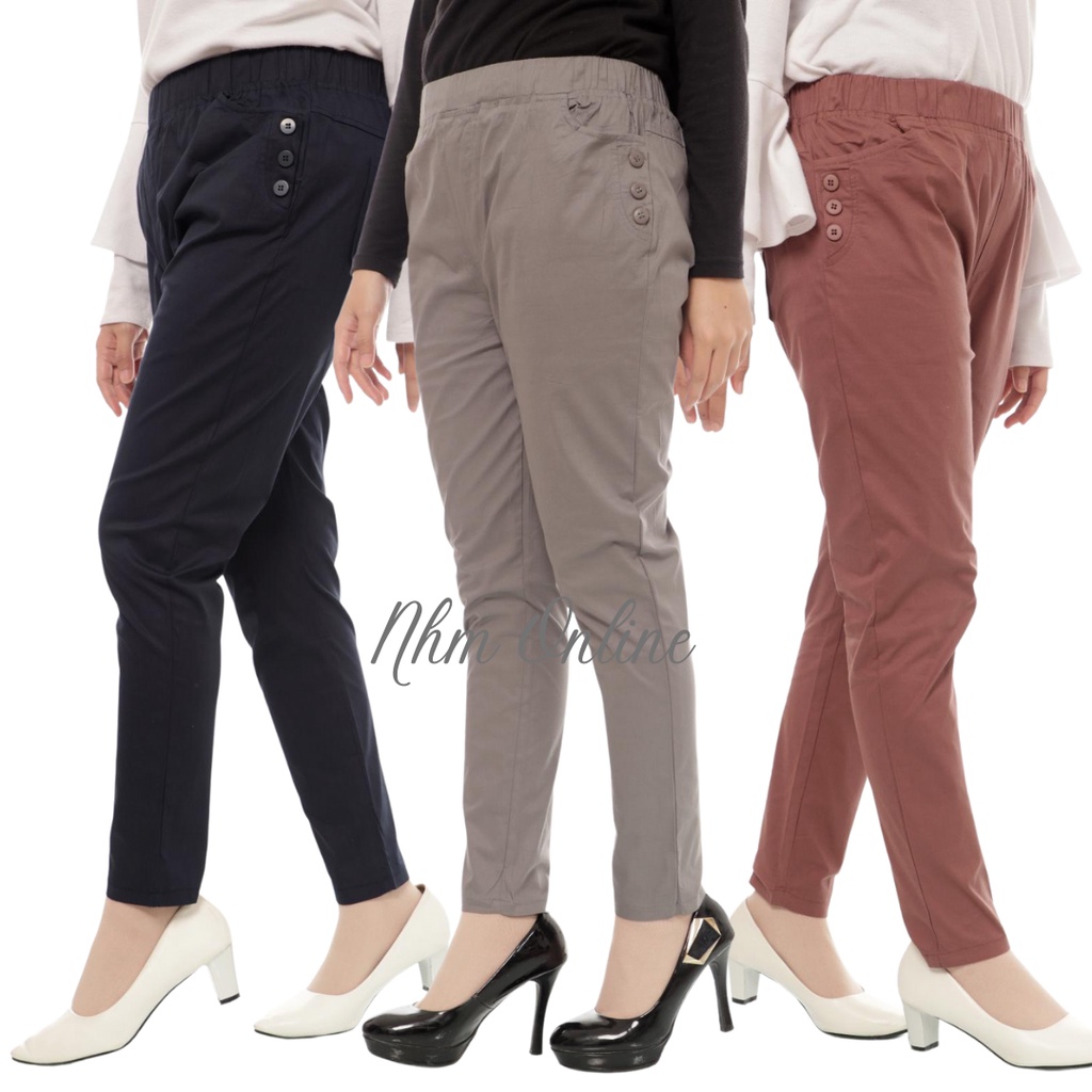 Jual NHM Celana Basic Leging Stretch Katun Legging Pants Variasi ...