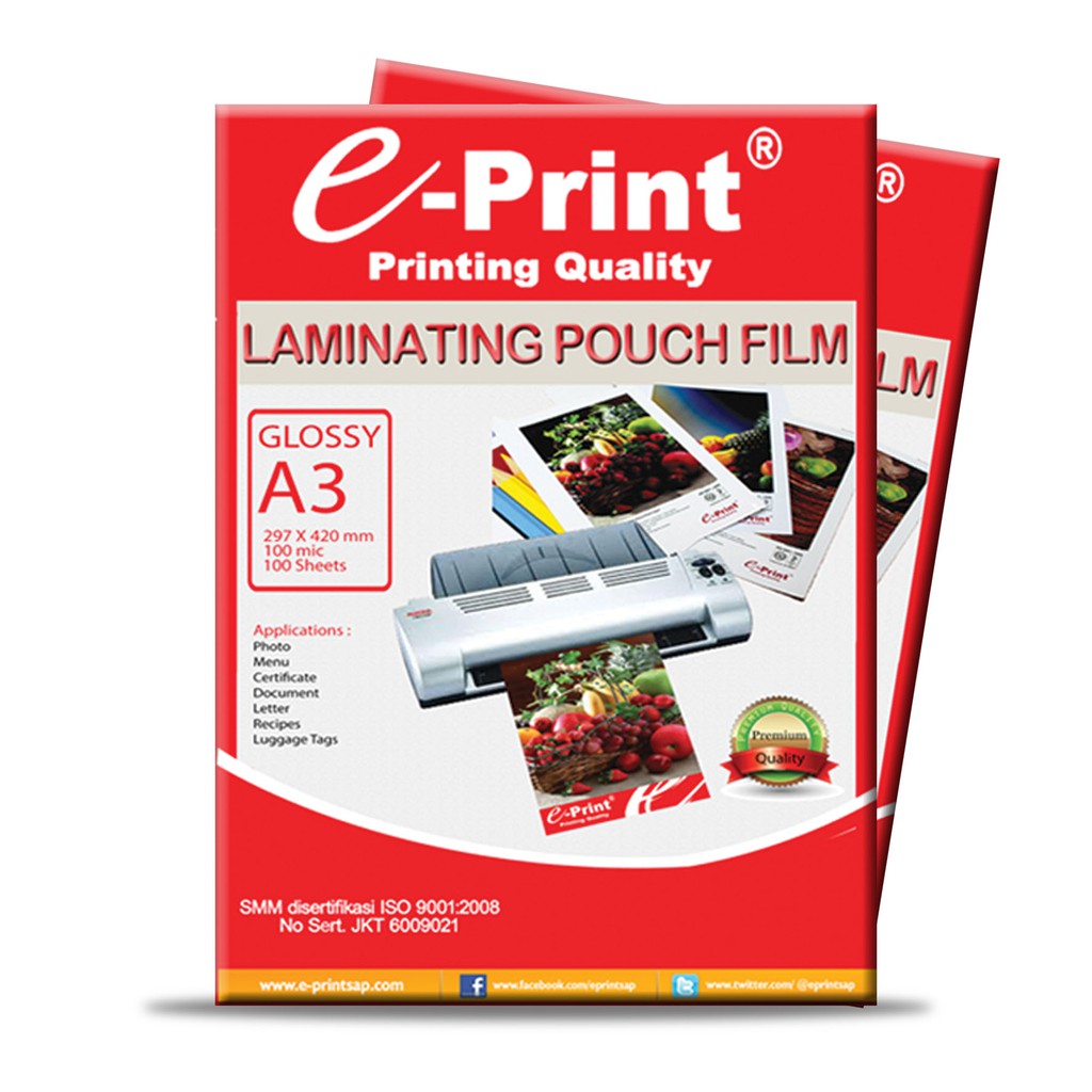 Jual Kertas / Plastik Laminating Pouch Ukuran A3 100mic 100lembar e ...