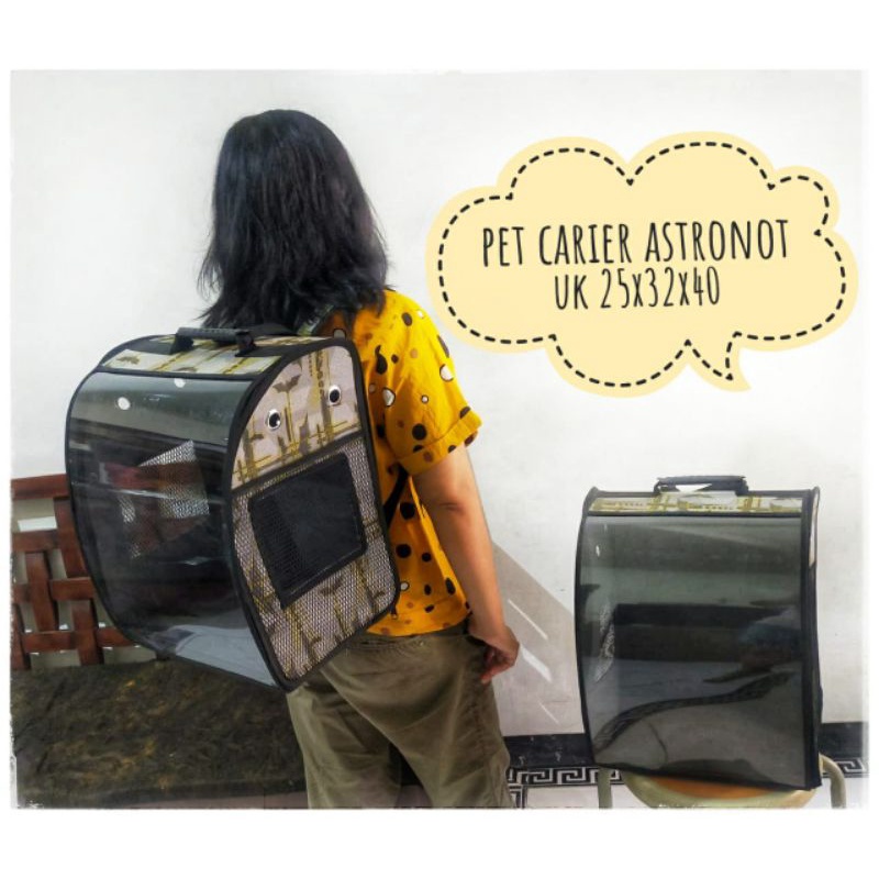 Jual Tas kucing transparan 2 in 1 model astronot | Shopee Indonesia