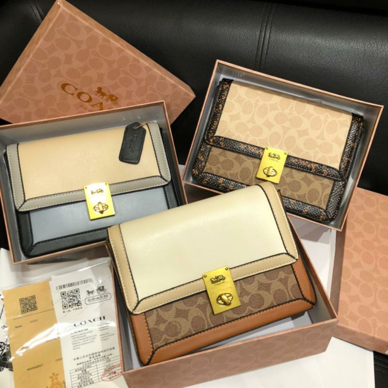 Jual TAS COA Coachhh Hutton Riley Freebox Semi Premium | Shopee Indonesia