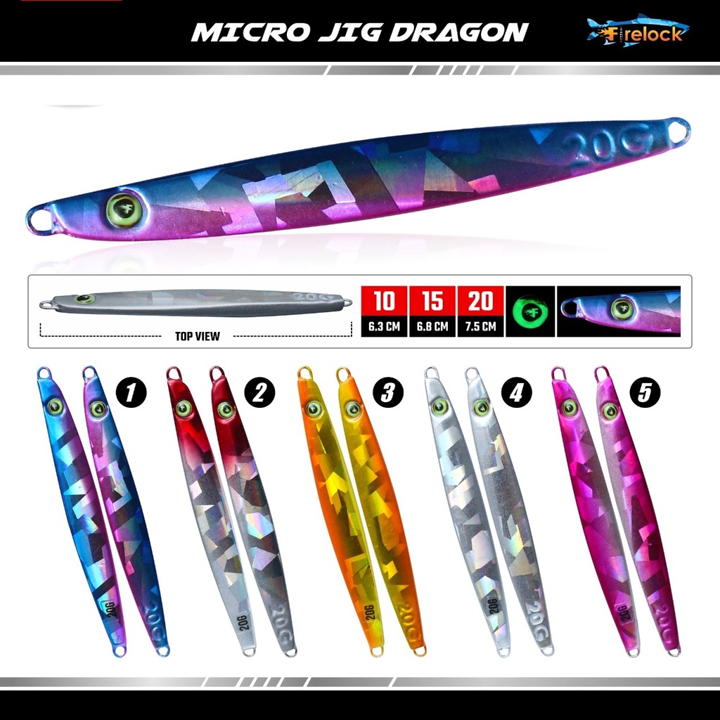Jual Metal jig Micro Jig Dragon 10gr - 15gr- 20gr | Shopee Indonesia