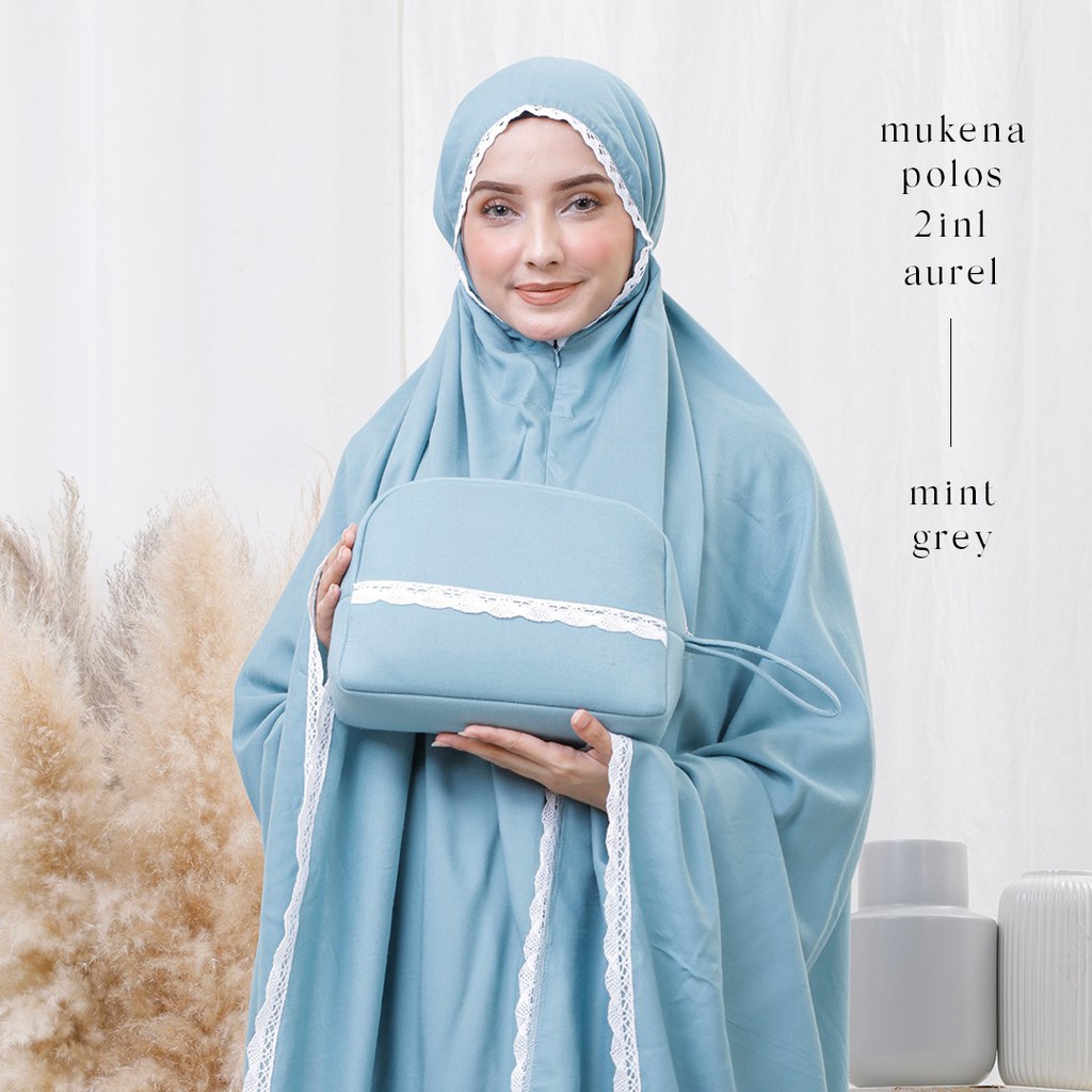 Jual Pusat Mukena Indonesia - Mukena Dewasa Rayon Polos 2in1 Aurel ...