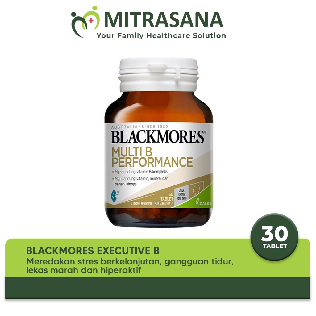 Jual Blackmores Multi B Performance 30 Tablet | Vitamin B Kompleks | Menjaga Stamina Tubuh ...