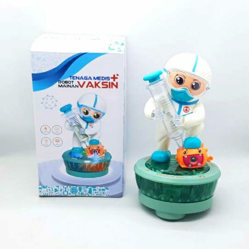 Jual Mainan Robot Tenaga Medis Vaksin APD Viral Suntik vaksin | Shopee ...