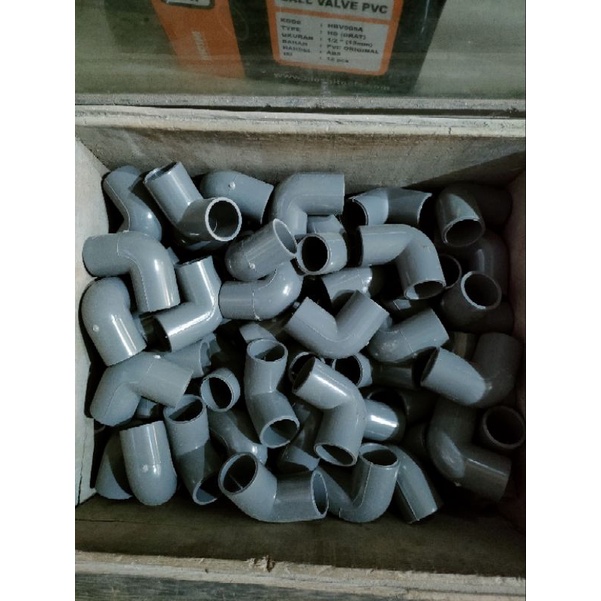 Jual Knee PVC 1/2" Inch - Fitting Pipa Elbow L Knie Keni | Shopee Indonesia