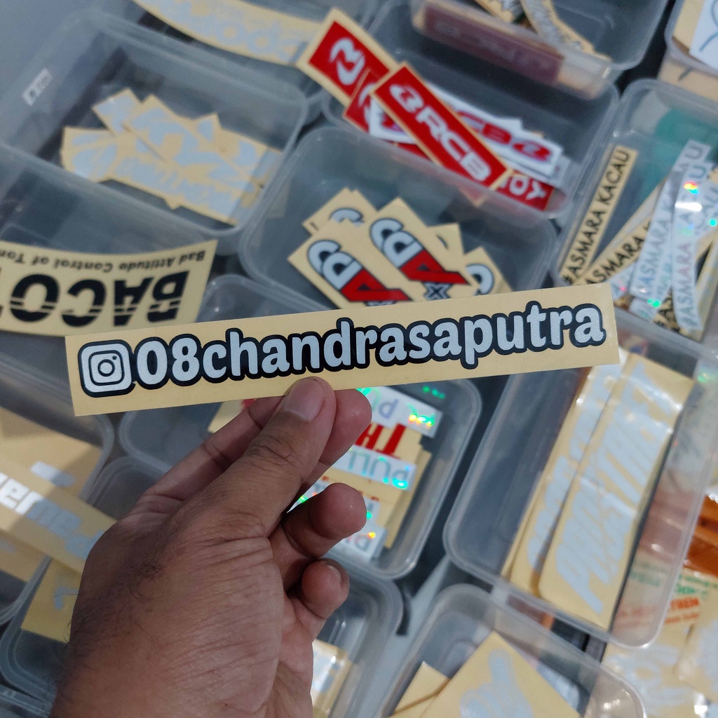 Jual Stiker Cutting Nama Custom Hologram dan Reflektif (baca deskripsi ...
