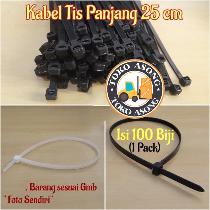 Jual Kabel Cable Tie tis ties 250mm Tali ikat Nilon Nylon | Shopee ...