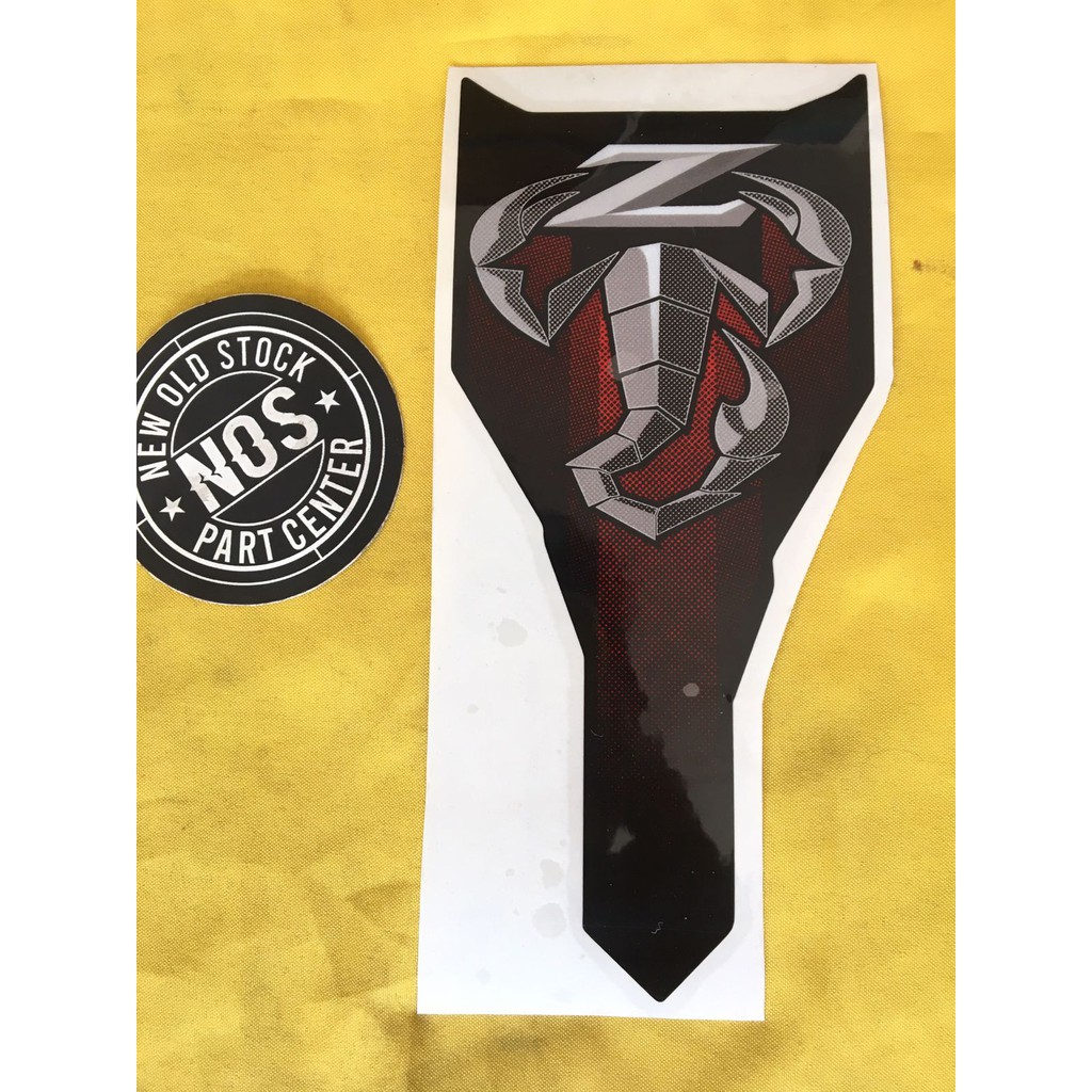 Jual STICKER STIKER TANGKI TENGAH YAMAHA SCORPIO Z MERAH HITAM COPY ...