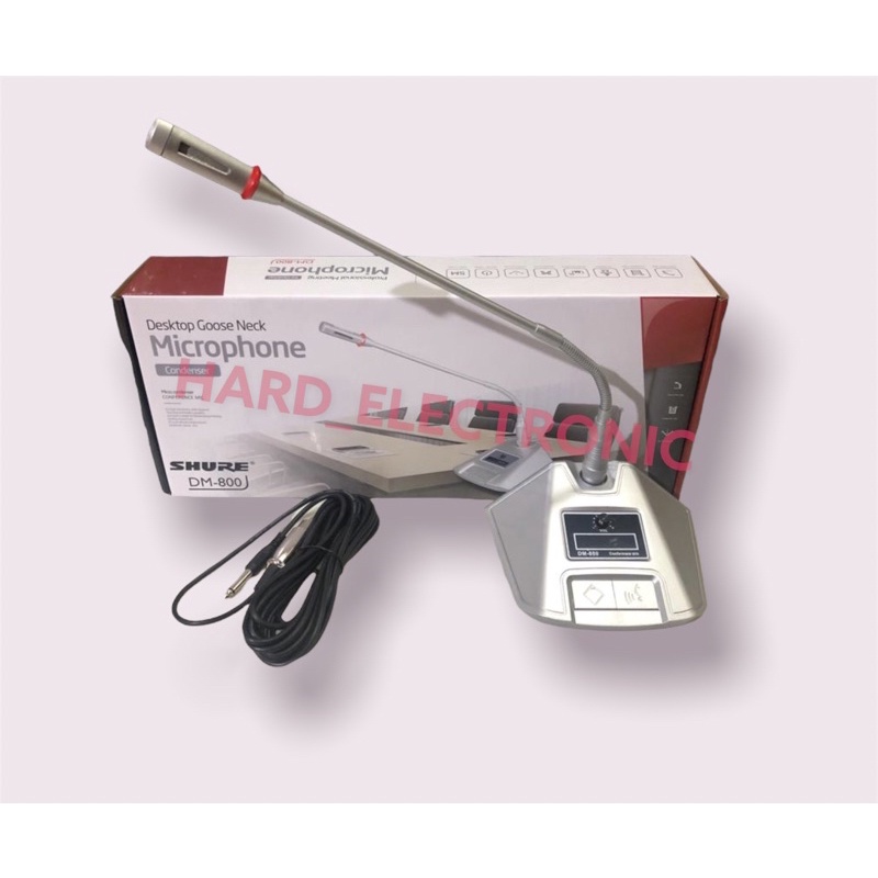 Jual Mic Meja Podium Shure DM-800 Microphone Meja Kabel | Shopee Indonesia