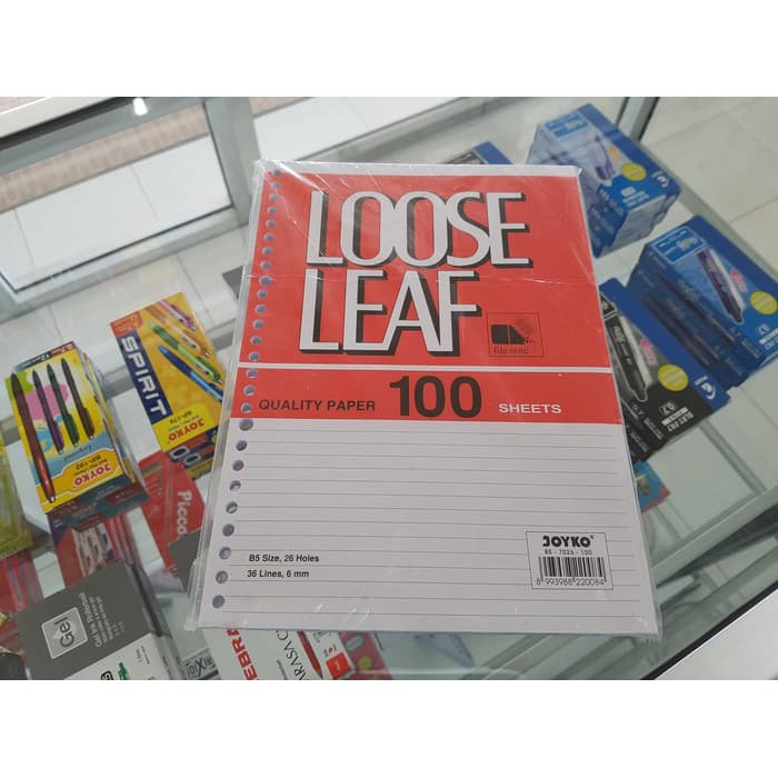 Jual Kertas Note - Isi Kertas Binder - Kertas File Loose Leaf B-5 / 100 ...