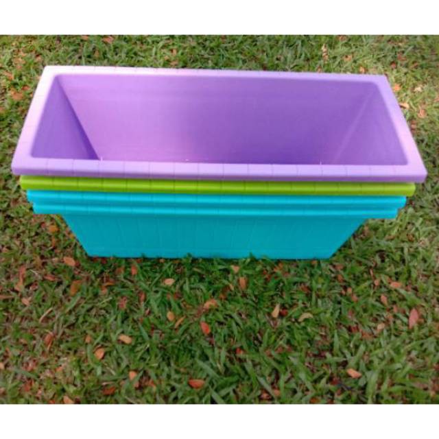 Jual Pot segi panjang motif kayu - Biru Muda | Shopee Indonesia