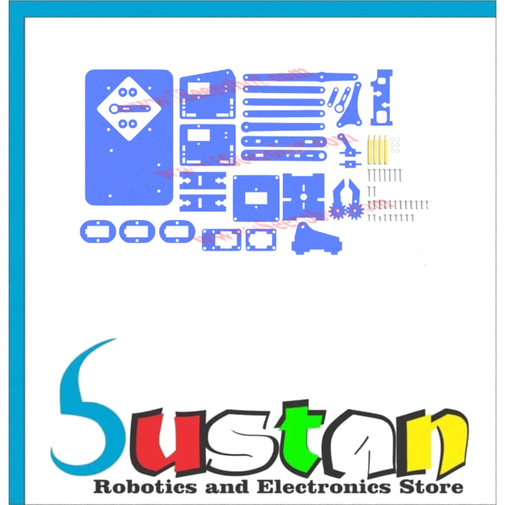 Jual KIT ROBOT ARM AKRILIK DIY ARM KIT RANGKA LENGAN FOR ARDUINO 4 D0F ...