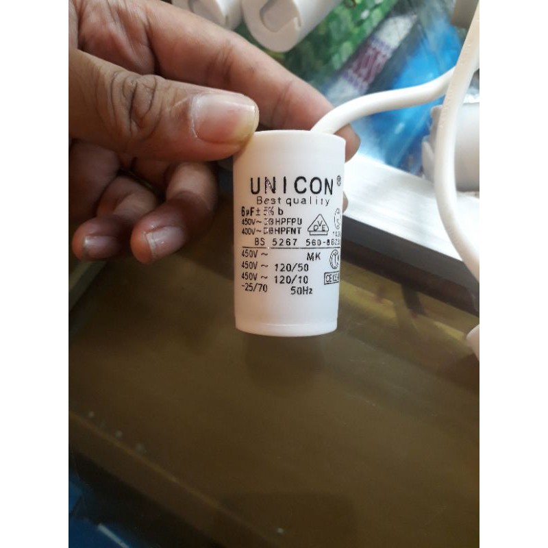 Jual Kapasitor running unicon 6uf 450v Type Kabel | Shopee Indonesia