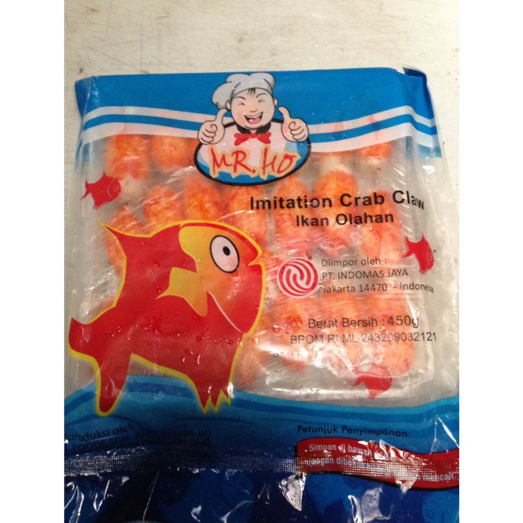 Jual Mr. Ho Imitation Crab Claw 450 Gr Ikan Olahan Capit Kepiting ...
