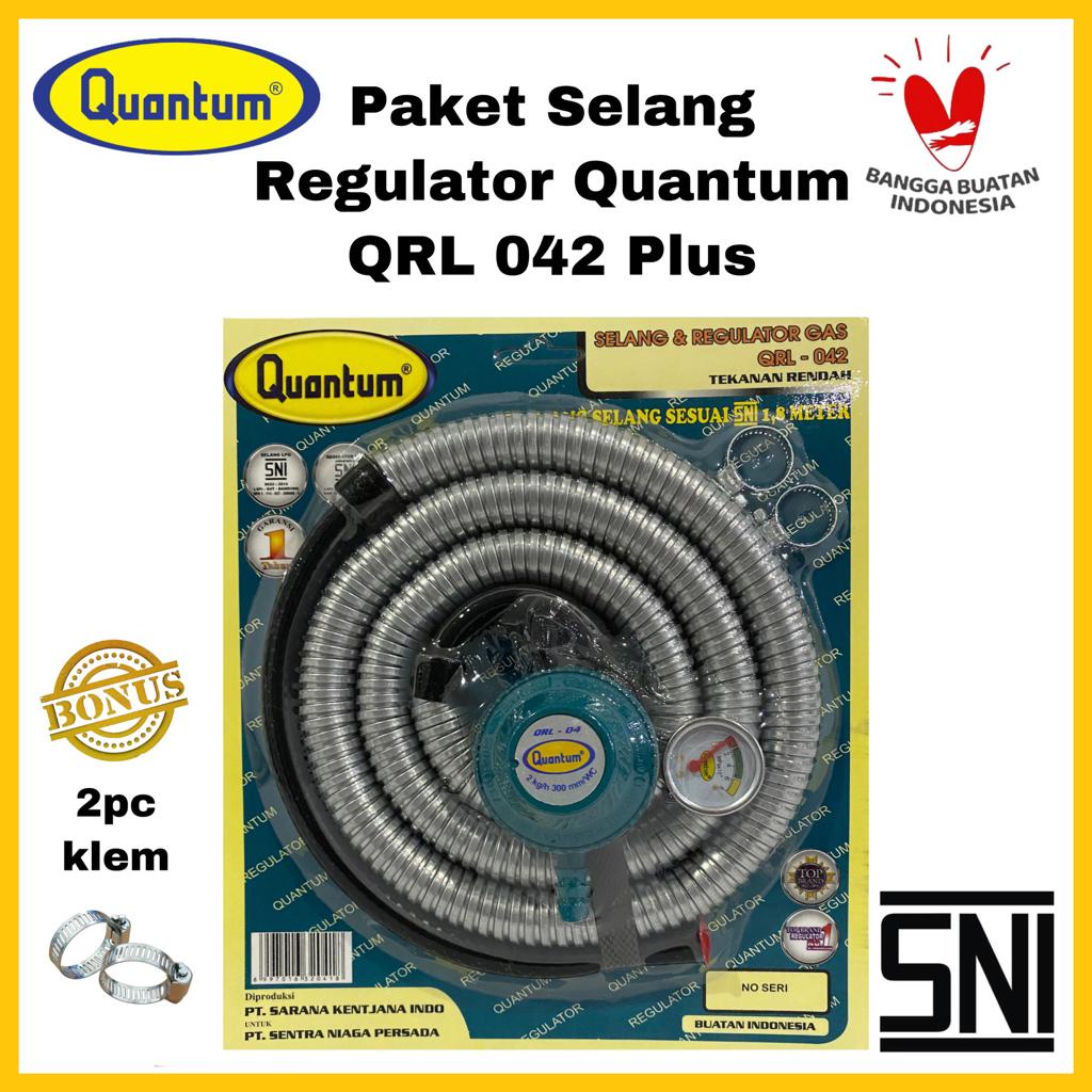 Jual Paket selang Regulator Gas Quantum Tipe QRL-042 Meter/ Regulator ...