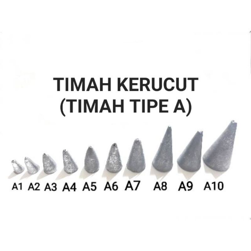 Jual Pemberat Timah Pancing Kerucut (Tipe A) | Shopee Indonesia