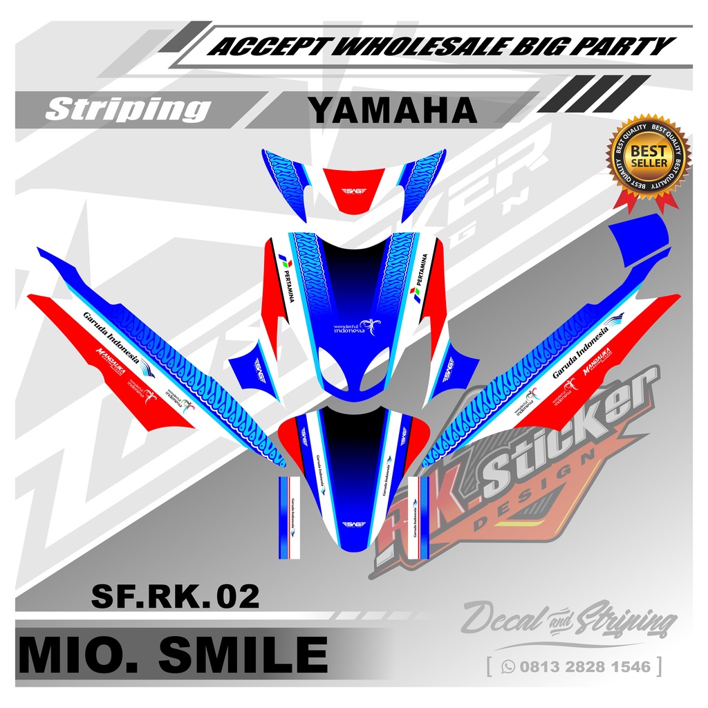 Jual Sticker Decal Mio Smile - Sticker Decal Full Body Motor Mio Smile ...