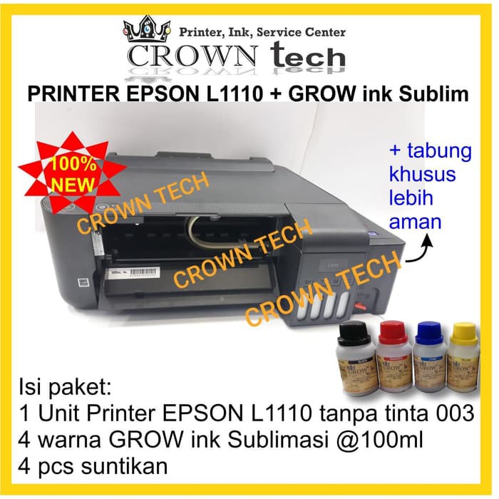 Jual Printer EPSON L1210. Modif Tinta GROW ink SUBLIM | Shopee Indonesia