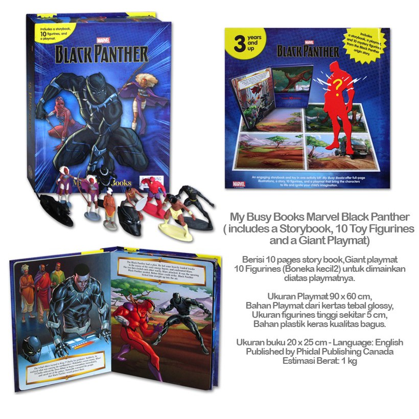 Jual My Busy Books Marvel Black Panther includes a Storybook, 10 Toy ...