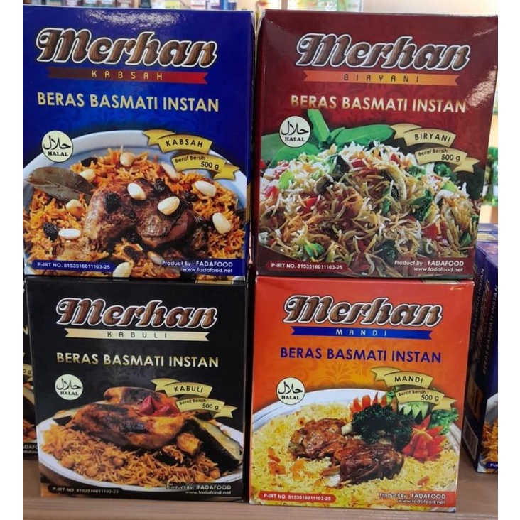 Jual Nasi Basmati Instan Merhan 4 varian | Shopee Indonesia