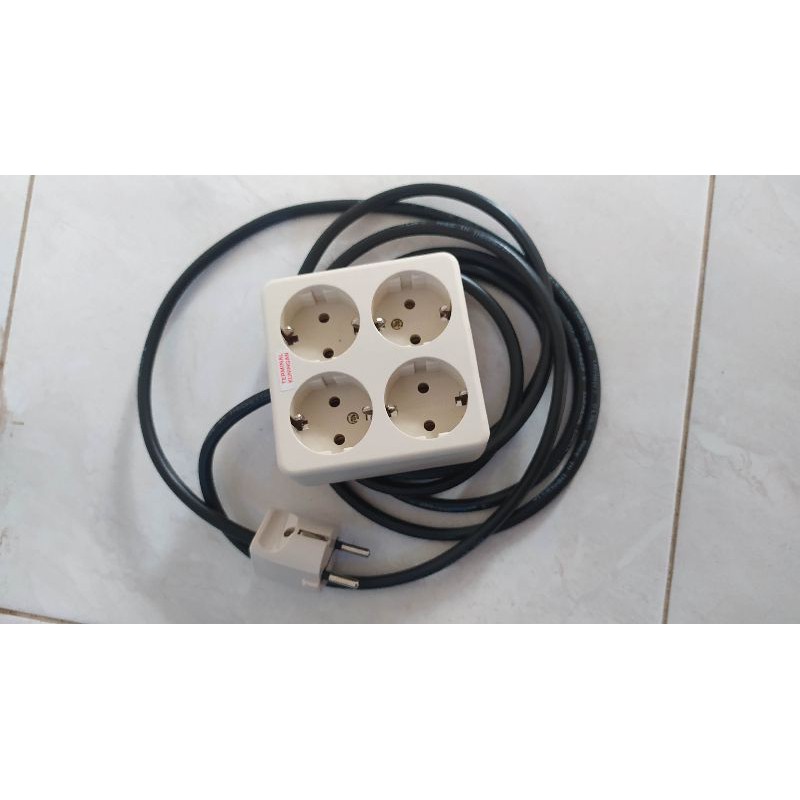 Jual Kabel Roll Colokan Stop Kontak Listrik, Lubang 4 Kotak, Panjang 6 ...