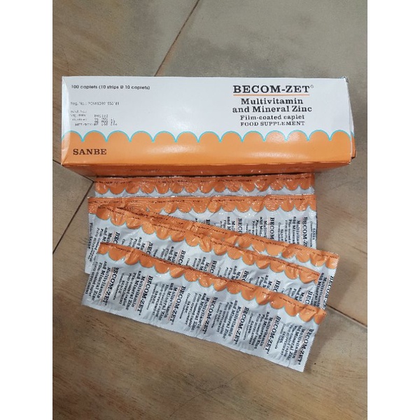 Jual Becom-Zet 1 tablet /multivitamin/vitamin b/vitamin c 750mg/zinc ...