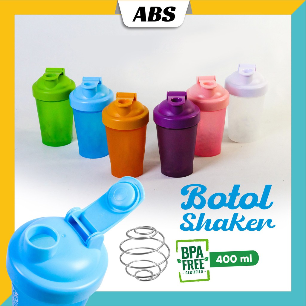 Jual ABS Shaker 400ML / Shaker Neon / Shaker Gym / Botol BONUS SHAKER ...