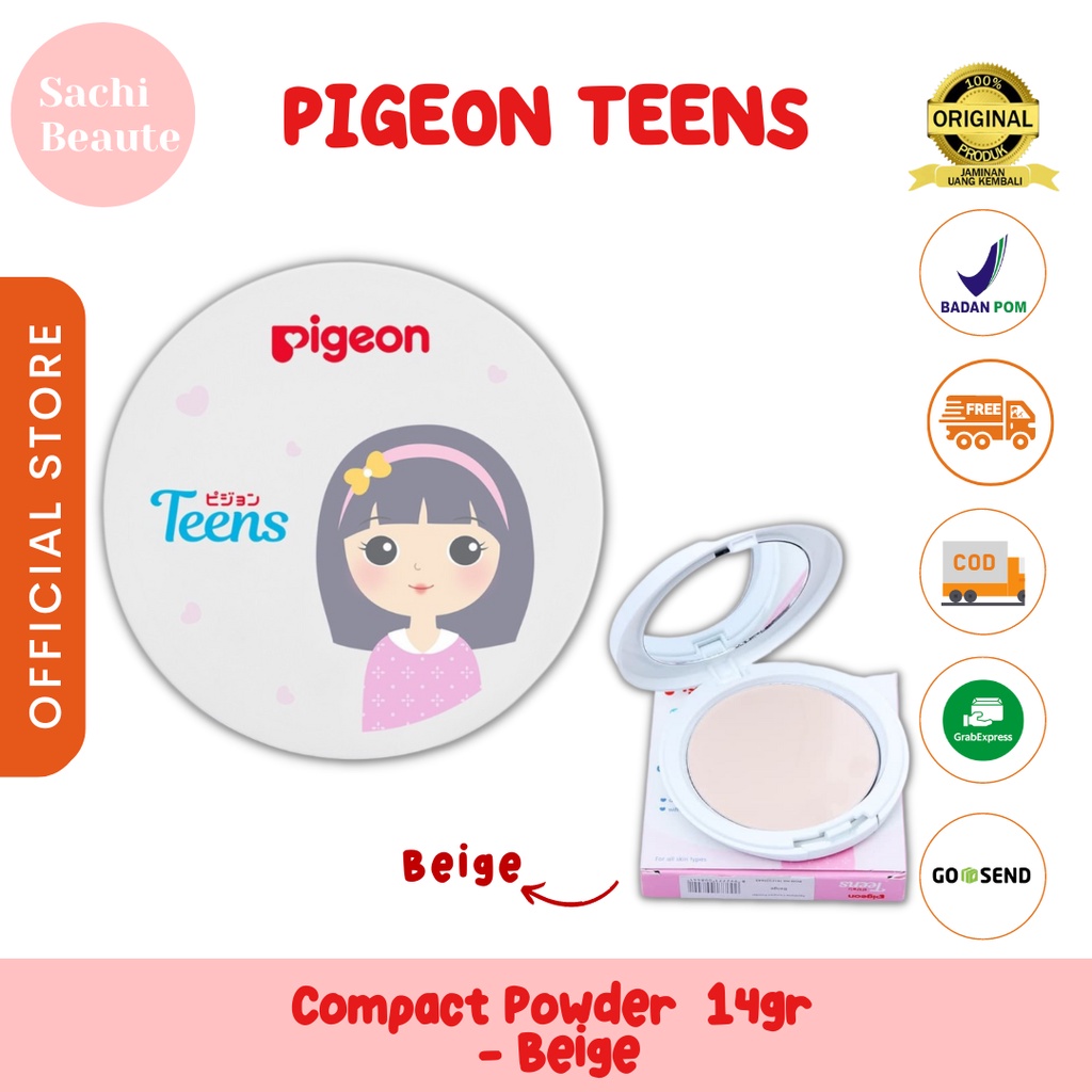 Jual PIGEON Teens Compact Powder Natural Look 14Gr / Bedak Padat Remaja ...