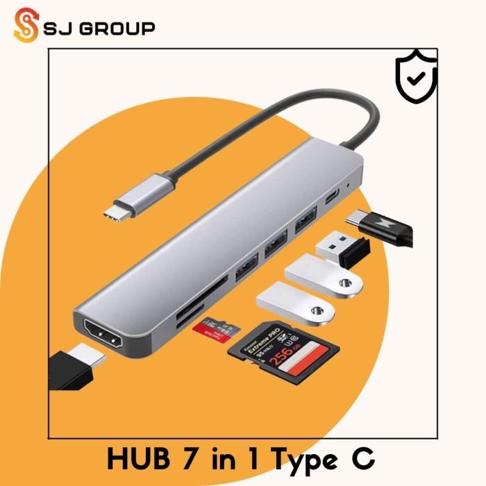 Jual Usb Type C Hub 7 In 1 High Speed Adapter Dock Station Macbook ...