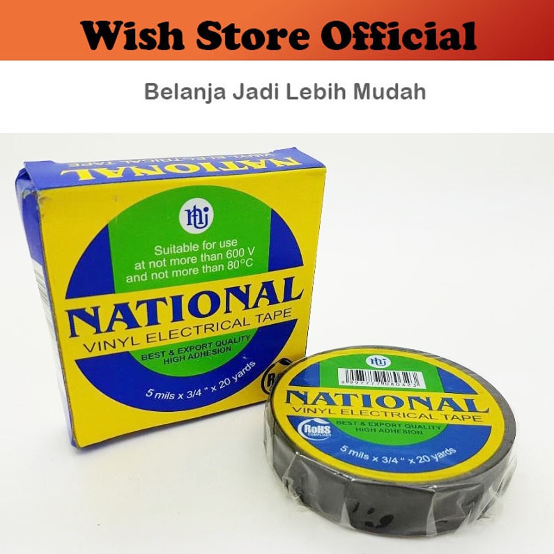 Jual LEM ISOLASI NATIONAL ISOLASI NASIONAL LAKBAN KABEL LISTRIK HITAM ...