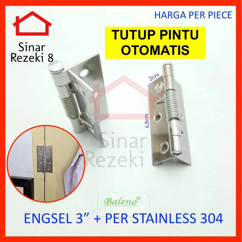 Jual Engsel 3" + PER Stainless Pegas / Penutup Pintu Otomatis Door ...