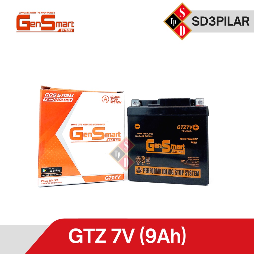 Jual Aki Motor Gen Smart Gtz7V (7Ah) | Shopee Indonesia