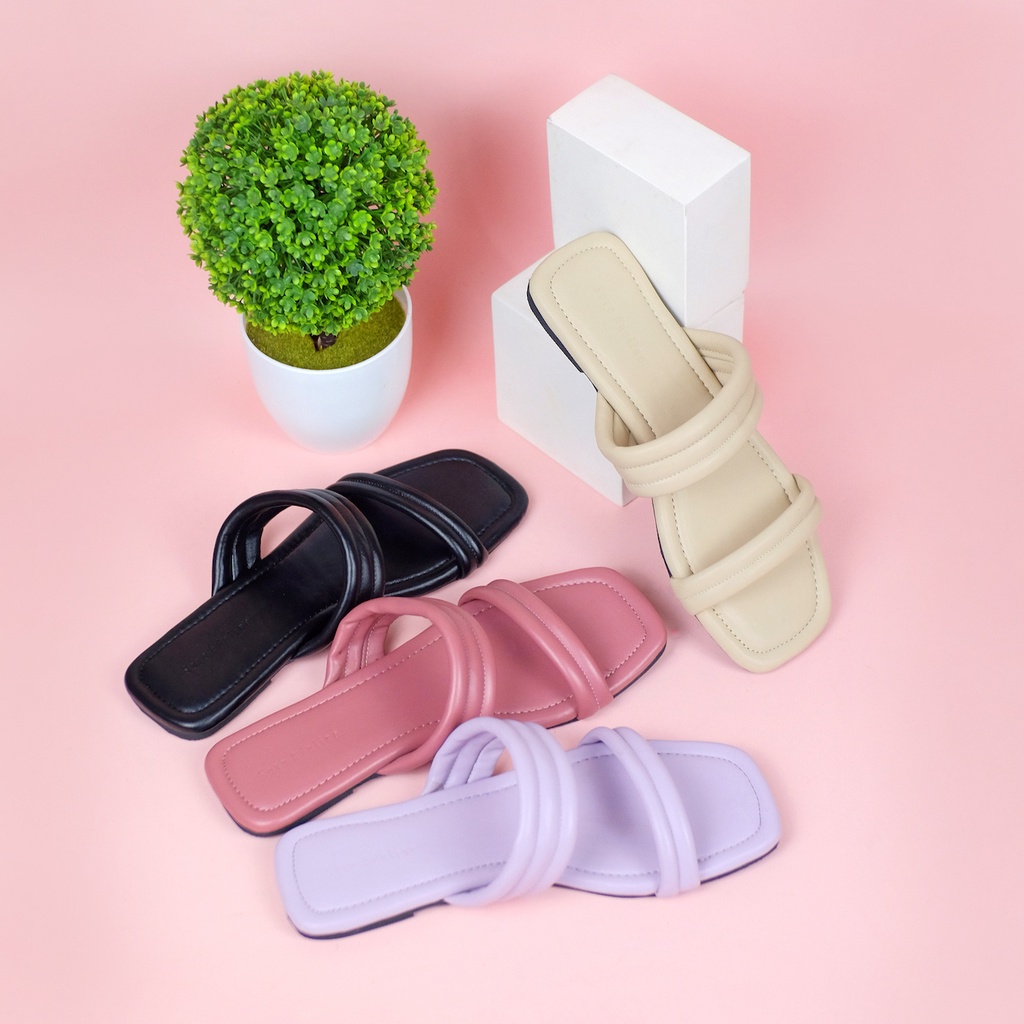 Jual SHOES GALLERY - EDLINE SANDAL WANITA FLAT FULL BUSA BEST SELLER ...
