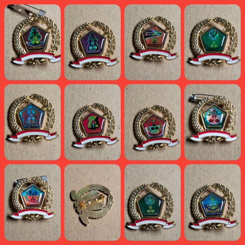 Jual pin cor resin saka segilima kapas pramuka satuan karya | Shopee ...