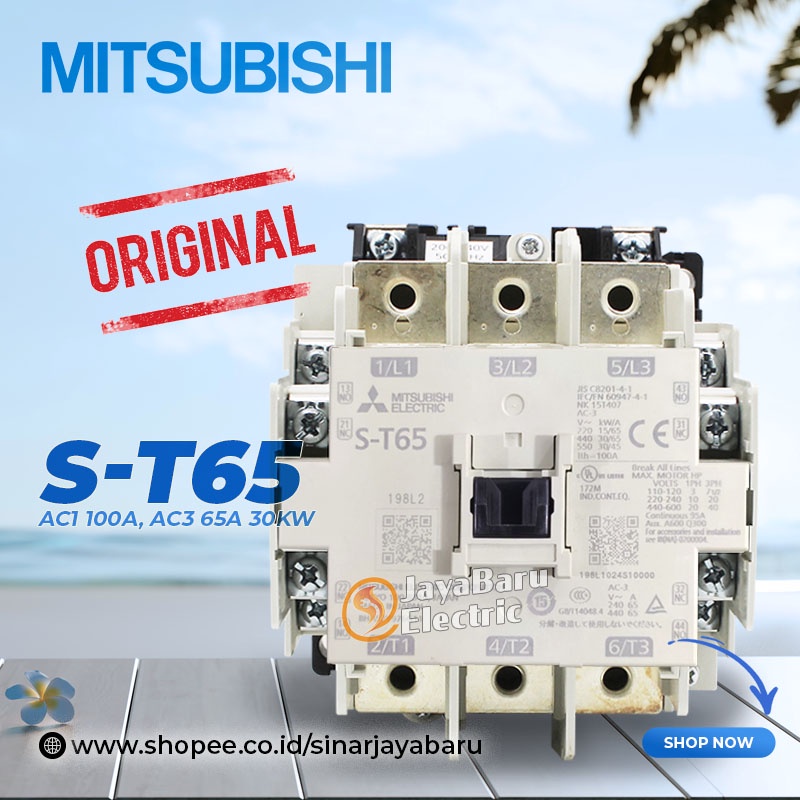 Jual Kontaktor Contactor MITSUBISHI S-T65 ST65 110V 220V 380V | Shopee Indonesia
