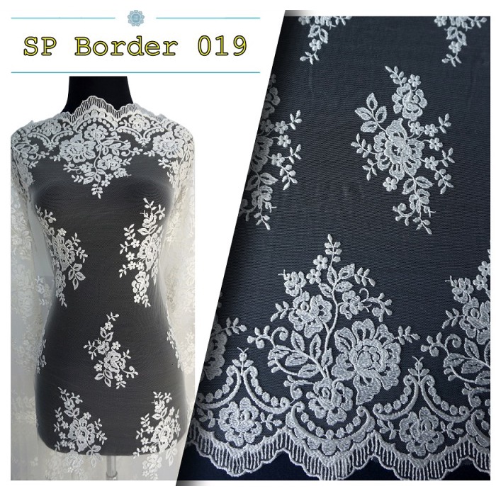Jual Kain Brukat / Kain Brokat - SP Border 019 | Shopee Indonesia