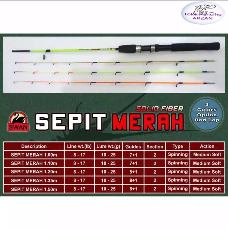 Jual Joran Udang SWAN SEPIT MERAH 150 CM | Shopee Indonesia