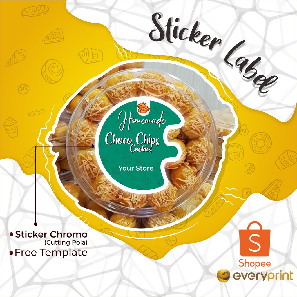 Jual Label Sticker Toples Kue Kering/Nastar/Kastengel | Shopee Indonesia