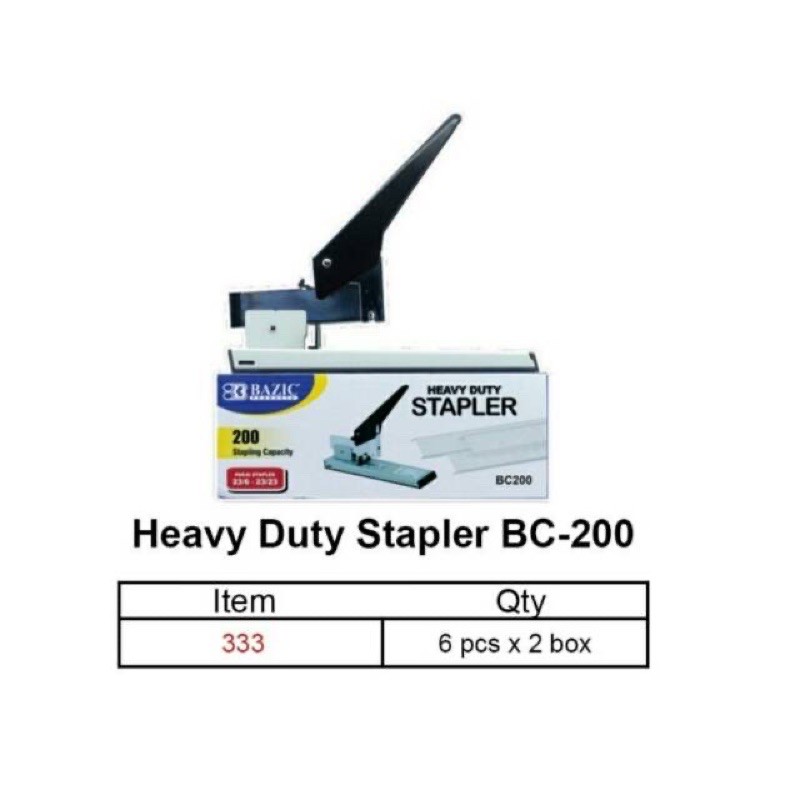 Jual Stapler Jilid - Heavy Duty Stapler Bazic BC200 | Shopee Indonesia