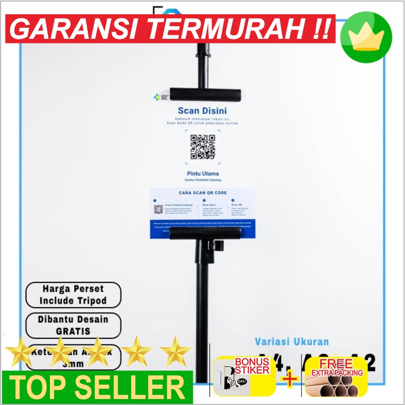 Jual Promo TRIPOD STAND / CUSTOM AKRILIK BANNER DISPLAY / TIANG IKLAN ...